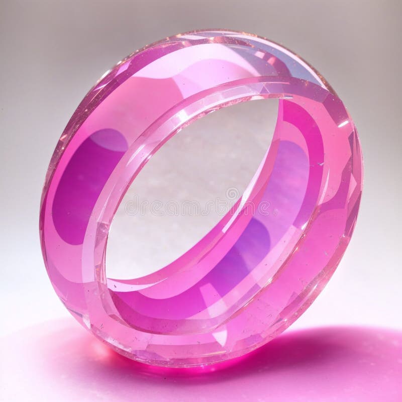 The Ring Circle is Pink with a Clear Jelly Texture Stock Illustration ...
