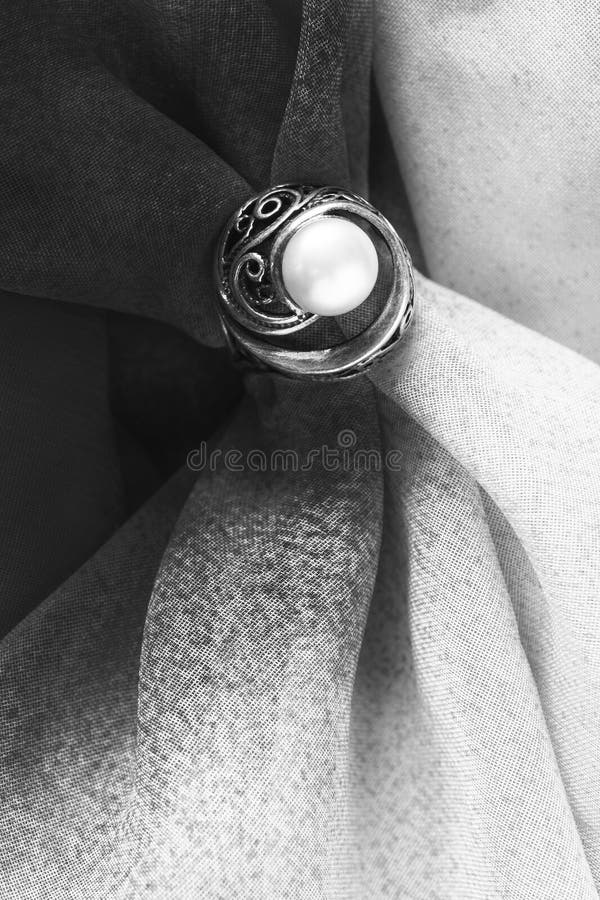 Ring on cloth stock image. Image of cloth, silver, bijou - 85321611