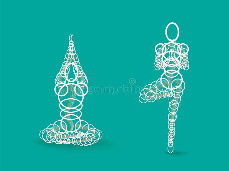 Ring Combine A001 Yoga Posture 01 Vector Illustration Graphic EPS 10 ...