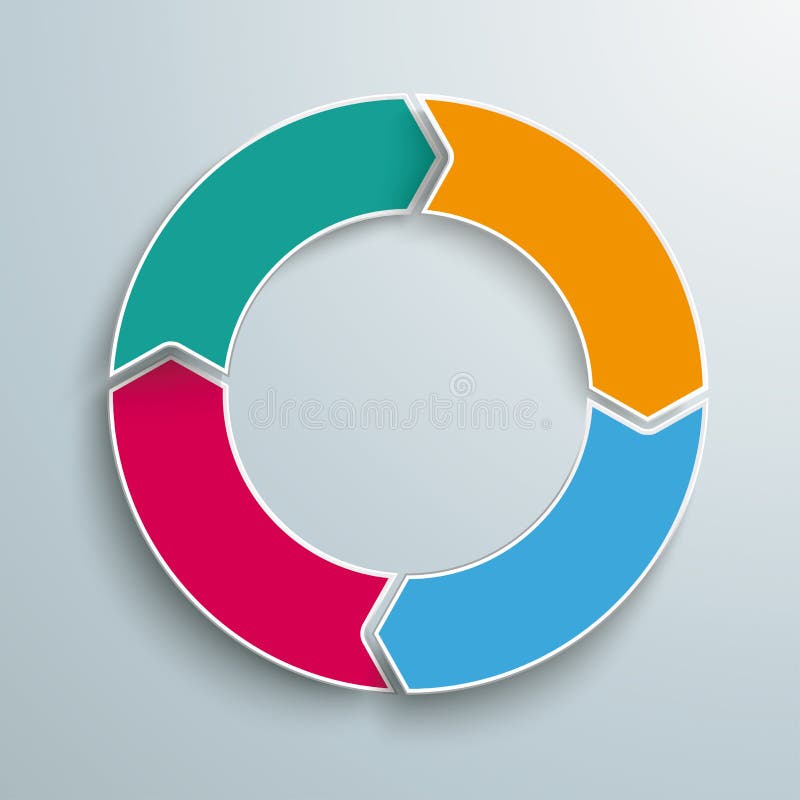 Ring Cycle Arrows Infographic Clock Ilustración del Vector ...