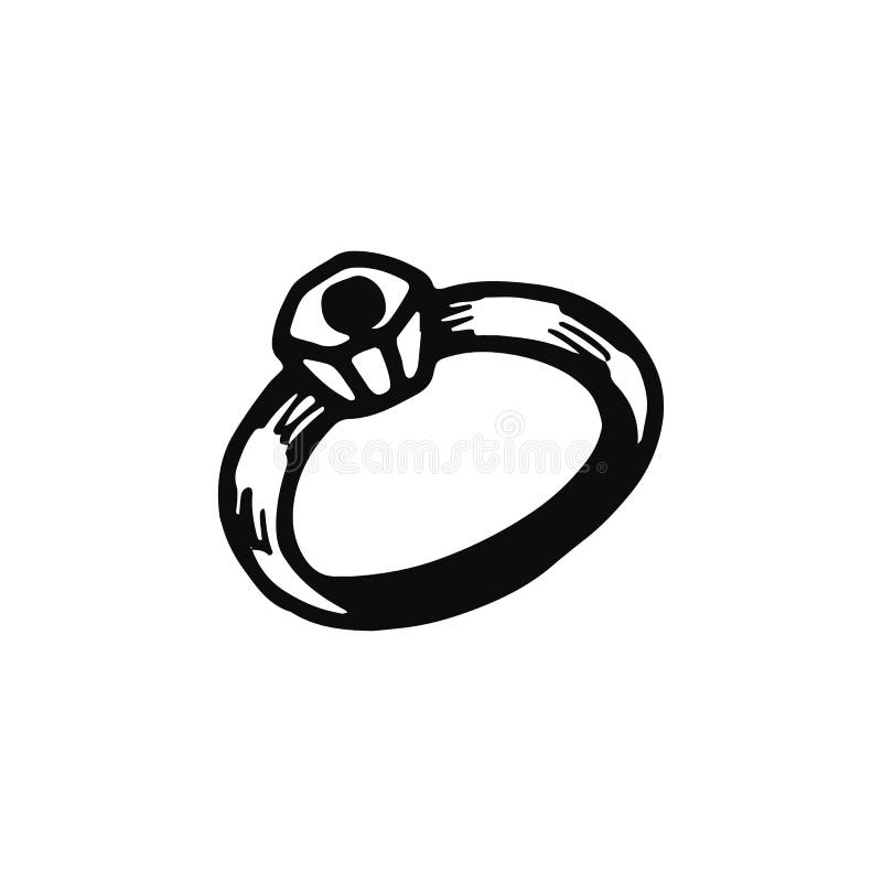 Ring Decoration Icon. Sketch Isolated Object Black Stock Vector ...