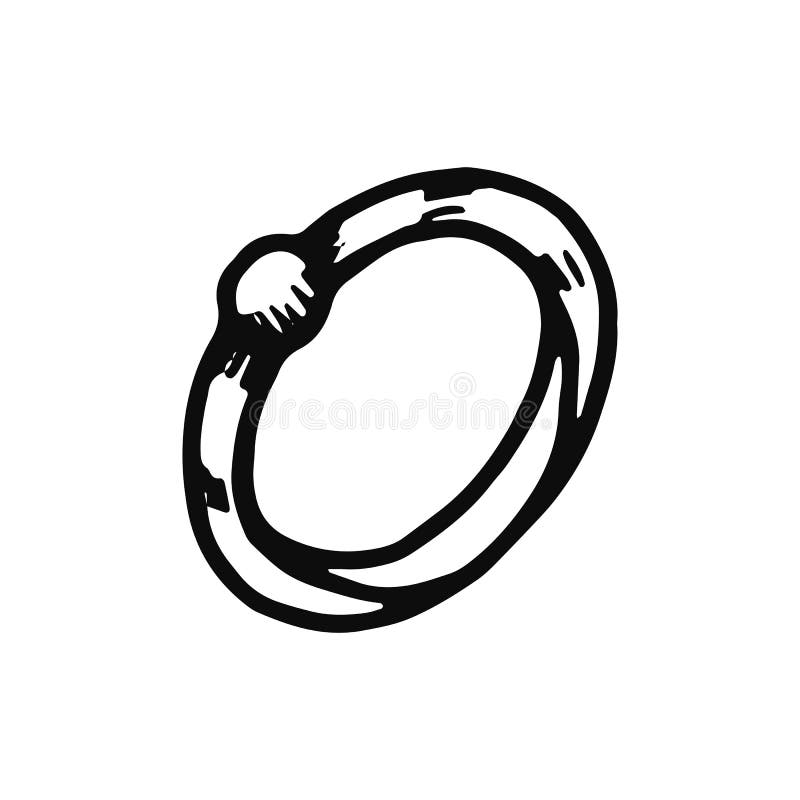 Ring Decoration Icon. Sketch Isolated Object Black Stock Vector ...