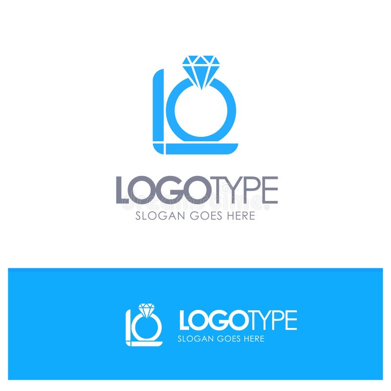 Ring, Diamond, Gift, Box Blue Logo Vector Stock Vector - Illustration ...