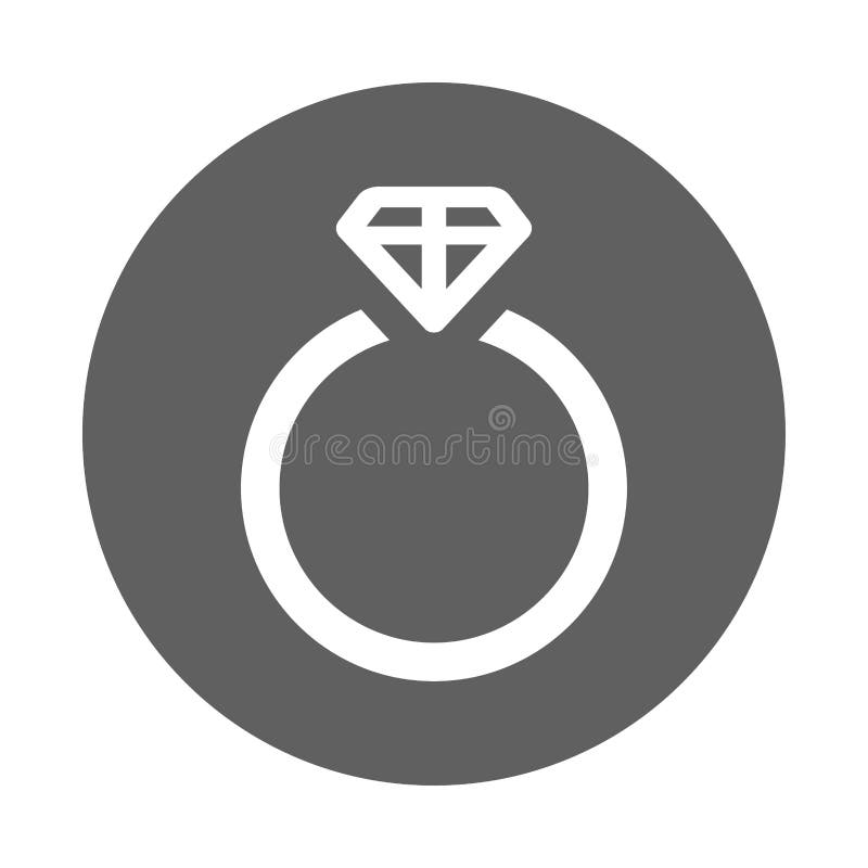 Ring, Diamond, Gold Icon. Gray Vector Graphics Stock Vector ...