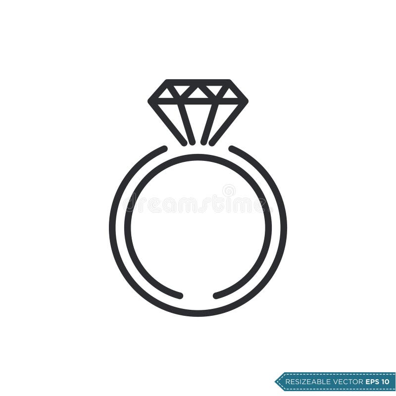 Ring Diamond Icon Vector Design Template Illustration Design Stock ...
