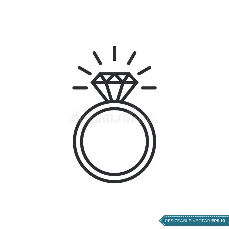 Ring Diamond Icon Vector Design Template Illustration Design Stock ...