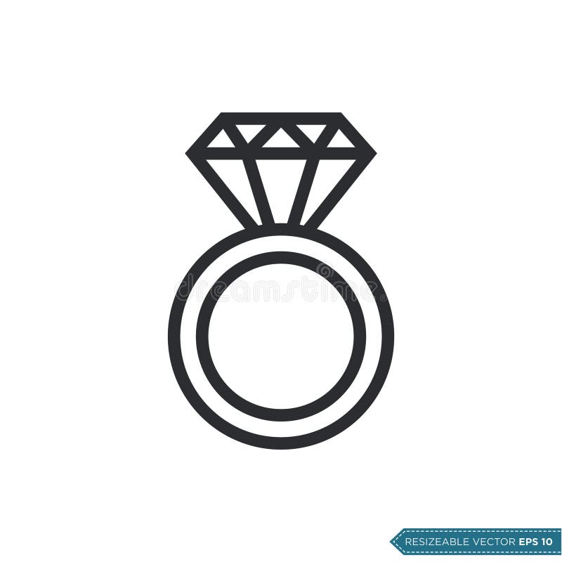 Ring Diamond Icon Vector Design Template Illustration Design Stock ...