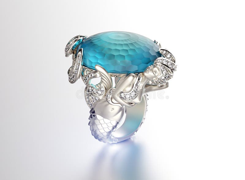 Ring With Diamond. Jewelry Background Stock Illustration - Illustration ...