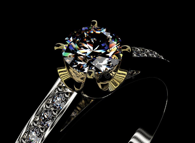 Ring with Diamond. Jewelry Background Stock Photo - Image of design ...