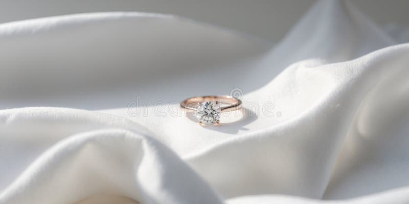 Ring Diamond Sits White Cloth Stock Photos - Free & Royalty-Free Stock ...