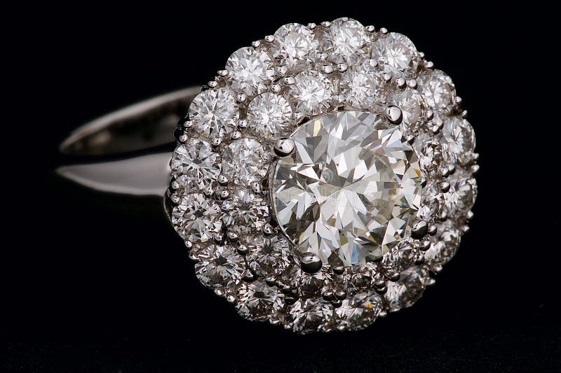 Large and Expensive Diamond Ring Jewellery Stock Photo - Image of ...