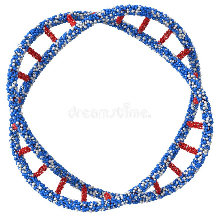 Ring DNA. 3d Render on a White Background Stock Illustration ...