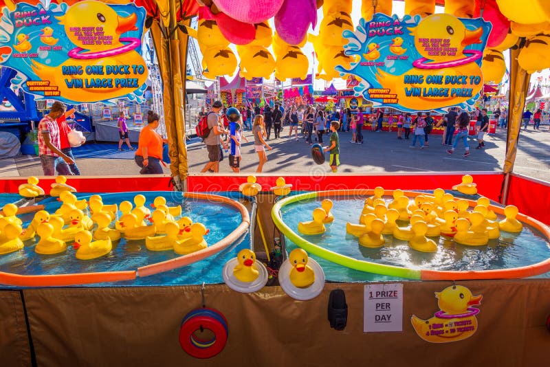 Ring a Duck Carnival Game editorial stock photo. Image of county ...