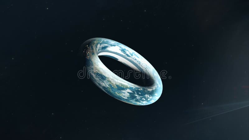 Planet Earth in the Shape of a Torus Stock Footage - Video of ...