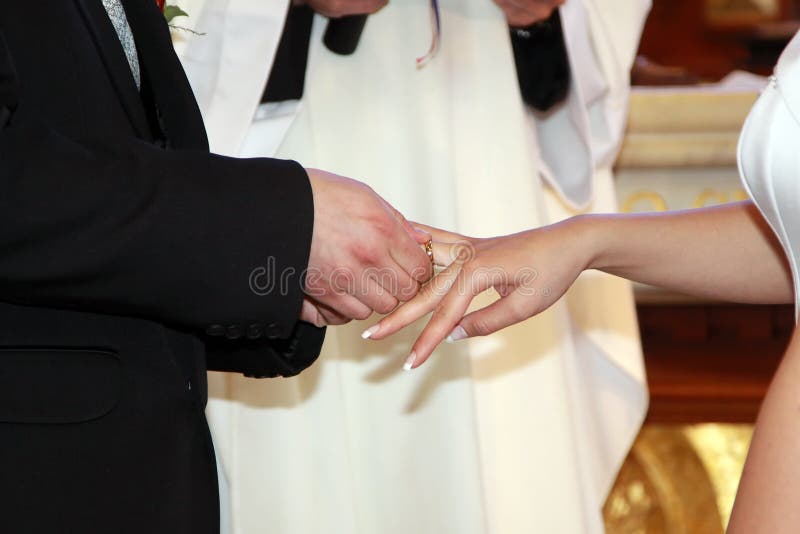 Ring exchange stock photo. Image of ceremony, oath, hand - 15609052