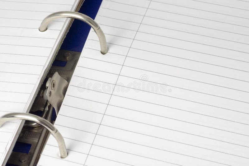 Ring File with Writing Paper Stock Image - Image of notes, ring: 3043337