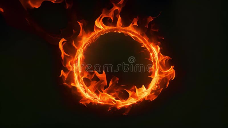 Ring of Fire Illuminates Darkness Stock Video - Video of embers, dark ...