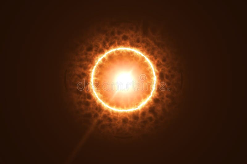 Ring of Fire Effect Illustration.Abstract Sun Burst with Digital Lens ...