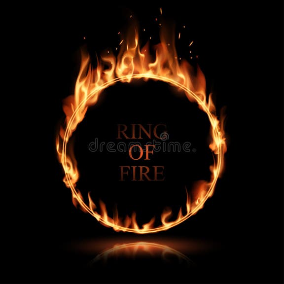 Ring of fire stock vector. Illustration of hell, abstract - 57431903