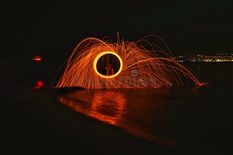 Ring of Fire stock image. Image of ring, sand, fire - 163748055