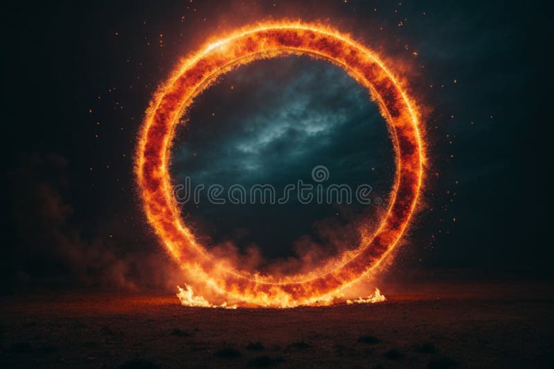 Ring of fire stock illustration. Illustration of fiery - 289078552