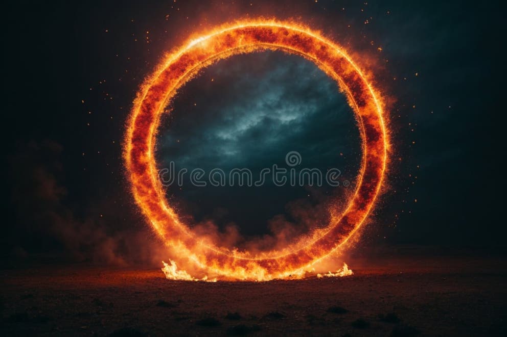 Ring of fire stock illustration. Illustration of fiery - 289078552