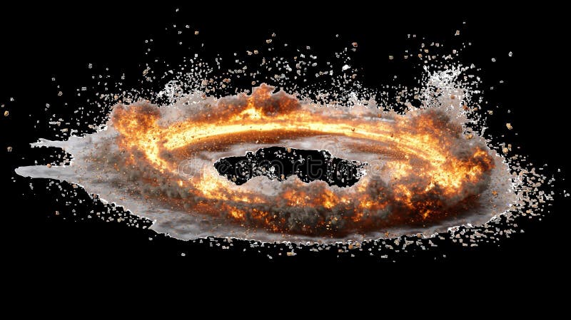 Ring of Fire and Smoke Creating a Stunning Visual Effect with ...