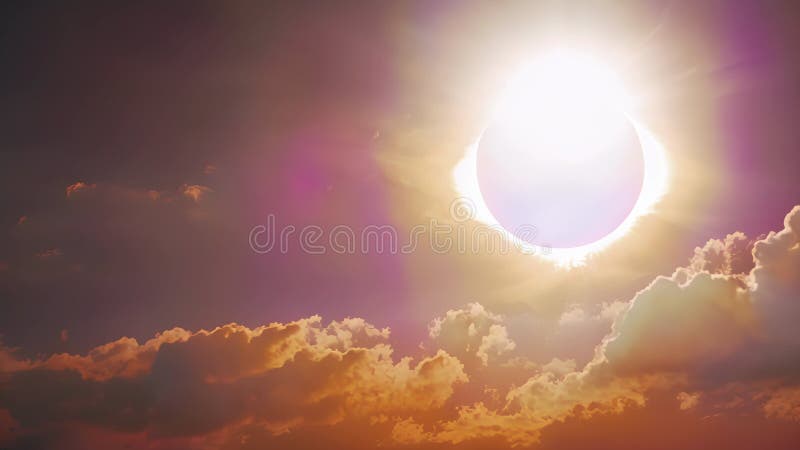 The Ring of Fire Solar Eclipse in Its Full Glory with a Dark Circle ...