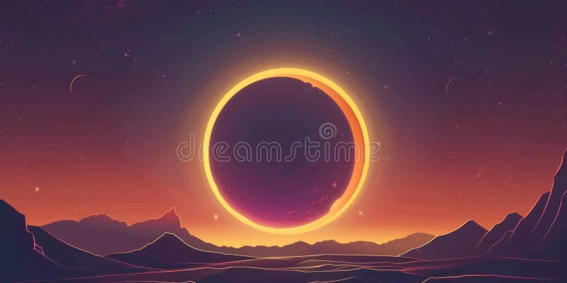 Ring of Fire at Sunset stock image. Image of horizon - 375830033