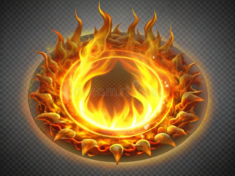 Ring of Fire with Transparent Background Stock Illustration ...