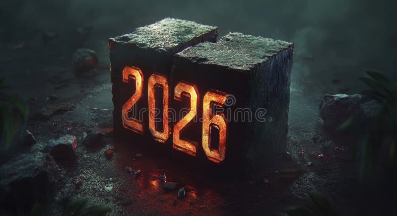 Ring in 2026 with a Fireworks and Confetti Celebration Design Stock ...