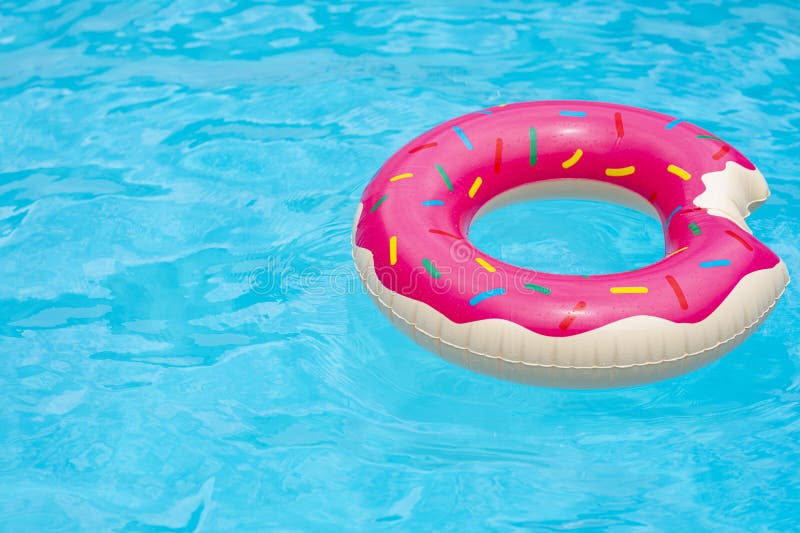 Ring Float in Swimming Pool. Summer Background. Summer Backdrop ...