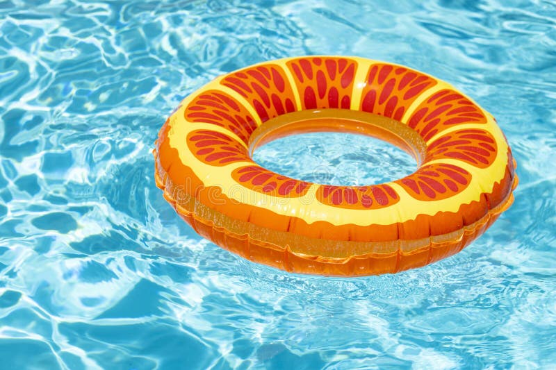 Ring Float in Swimming Pool. Summer Background. Summer Backdrop ...