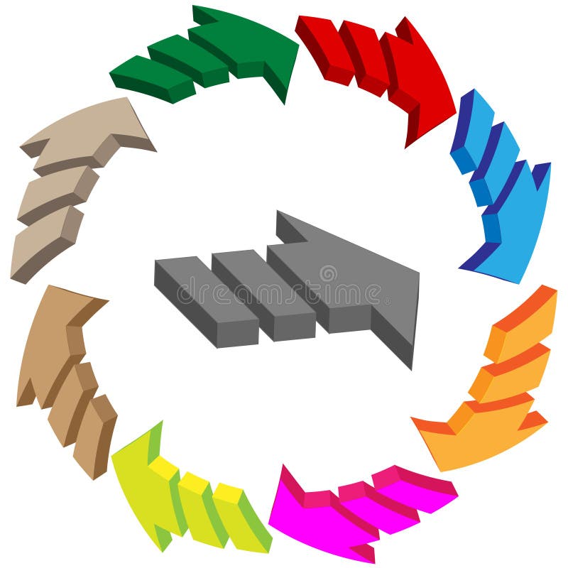 Ring the form of arrows stock vector. Illustration of pure - 13419190