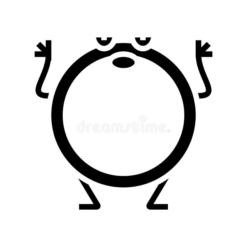 Ring Geometric Shape Character Glyph Icon Vector Illustration Stock ...