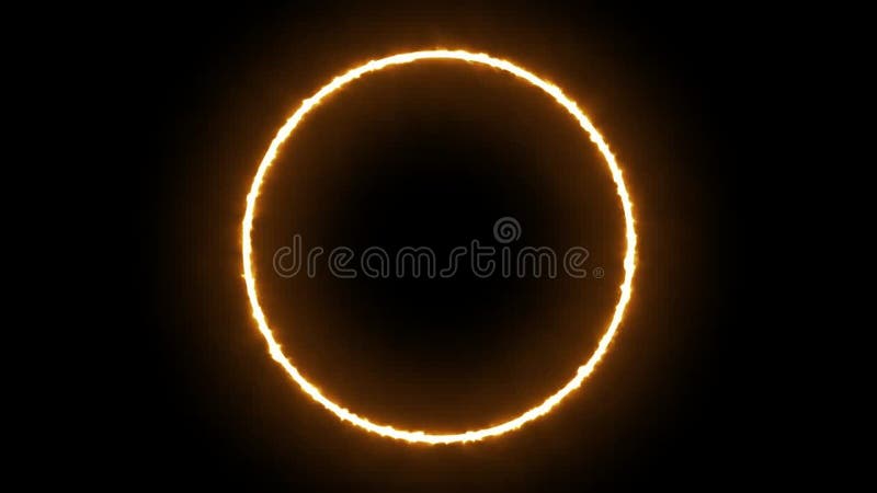 Ring Glowing Electric Neon Animation Motion Graphics Stock Video ...