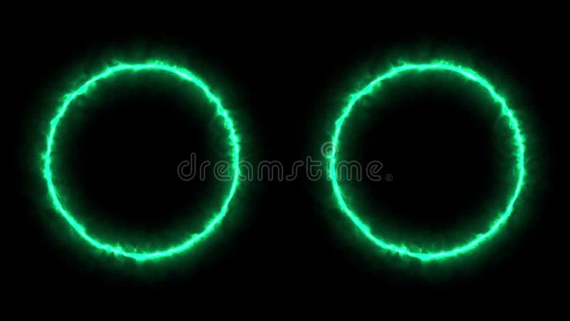 Ring Glowing Electric Neon Animation Motion Graphics Stock Video ...