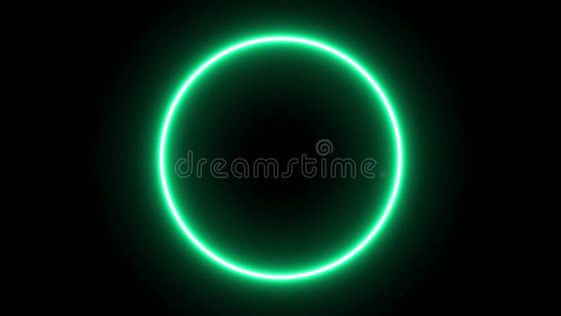 Ring Glowing Electric Neon Animation Motion Graphics Stock Footage ...
