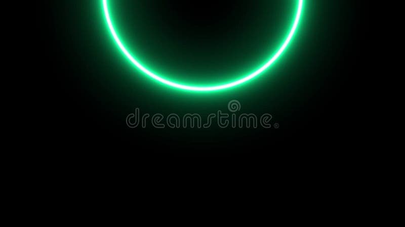 Ring Glowing Electric Neon Animation Motion Graphics Stock Video ...