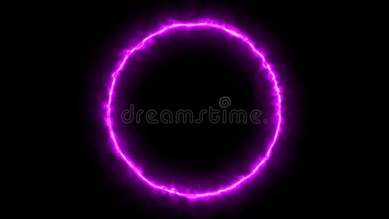 Ring Glowing Electric Neon Animation Motion Graphics Stock Video ...