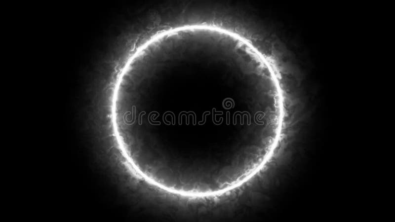 Ring Glowing Electric Neon Animation Motion Graphics Stock Footage ...