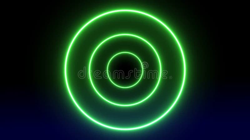 Ring Glowing Electric Neon Animation Motion Graphics Stock Video ...