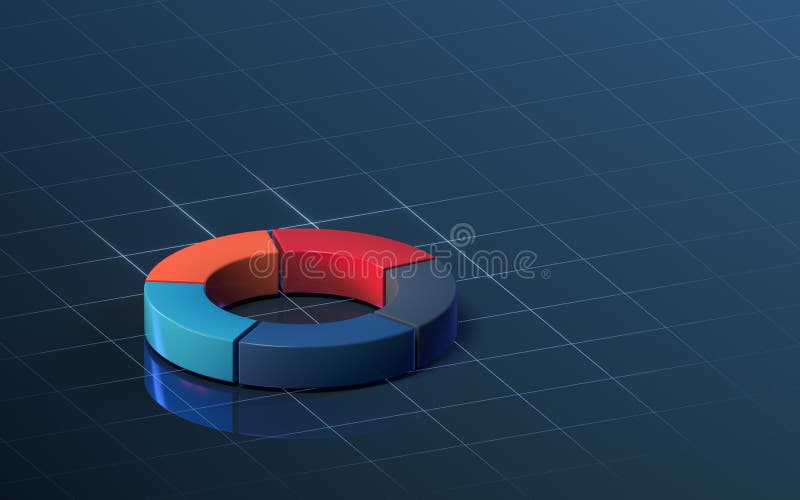 Ring Graph and Data Analysis, 3d Rendering Stock Illustration ...
