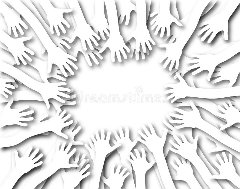 Ring of hands stock illustration. Illustration of palm - 14299124