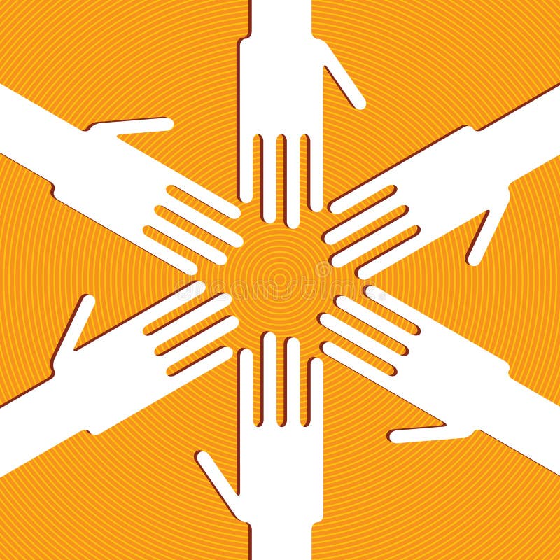 Ring of Hands Icon in Black Style Isolated on White Background. Charity ...