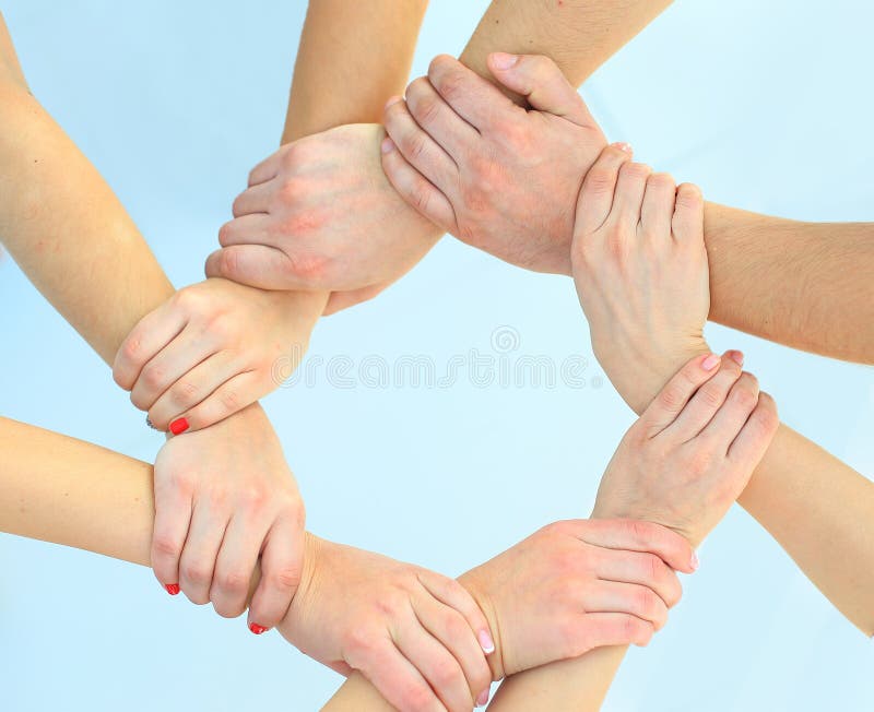 Ring of Hands Teamwork Showing Stock Image - Image of help, human: 63804255