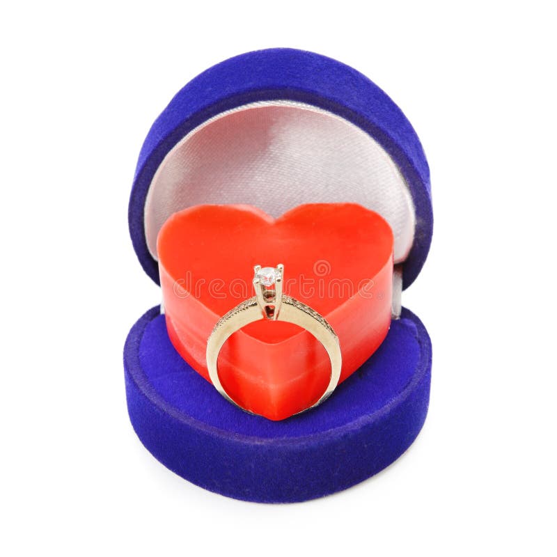 Ring and heart stock image. Image of isolated, expensive - 65817955