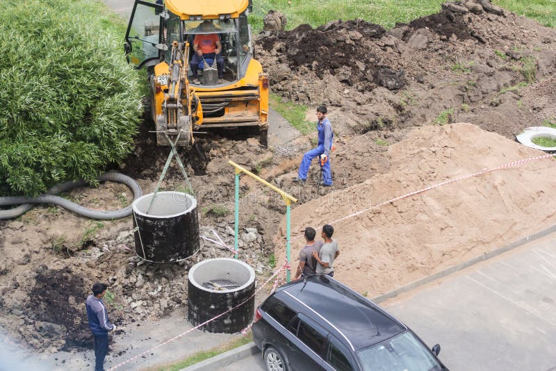 A Ring Hooked To the Excavator Bucket Editorial Image - Image of ...