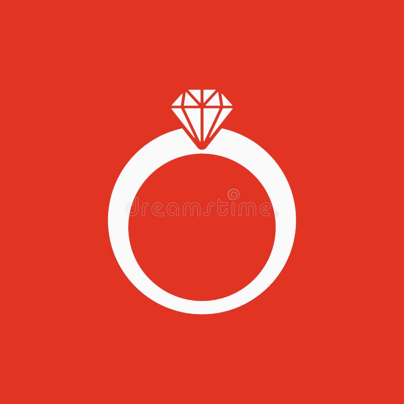 The Ring Icon. Diamond and Jewelry, Wedding Symbol Stock Vector ...