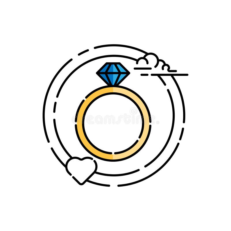 Ring Icon Flat Vector Illustration for Graphic and Web Design. Stock ...